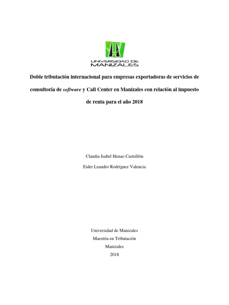 Doble Tributacion Internacional para Emp | PDF | Impuestos | Doble ...