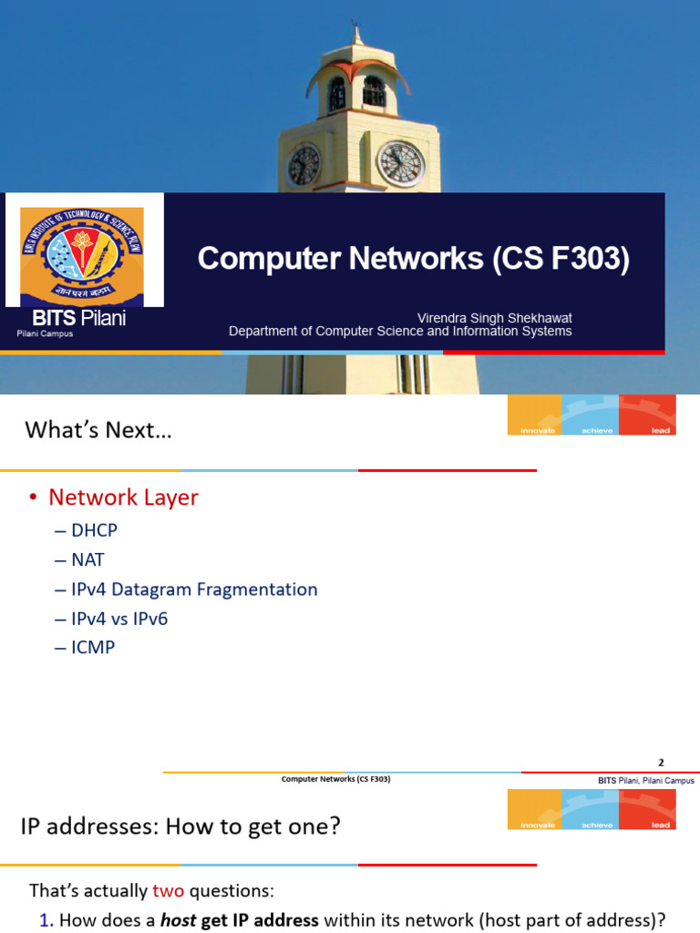 Lec 30-31 NAT-DHCP-IPv6-ICMP | PDF | I Pv6 | Computer Engineering