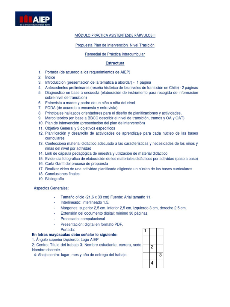 Plan de Intervención Practica II | PDF