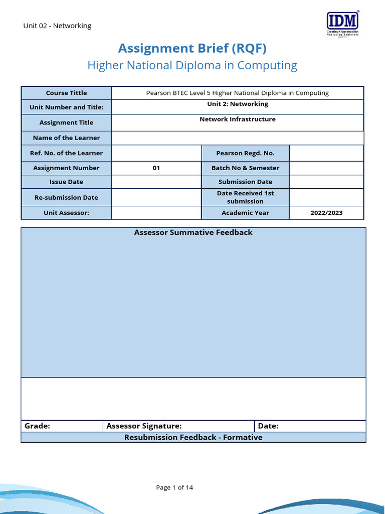 Assignment Brief - Networking | PDF | Computer Network | Server (Computing)