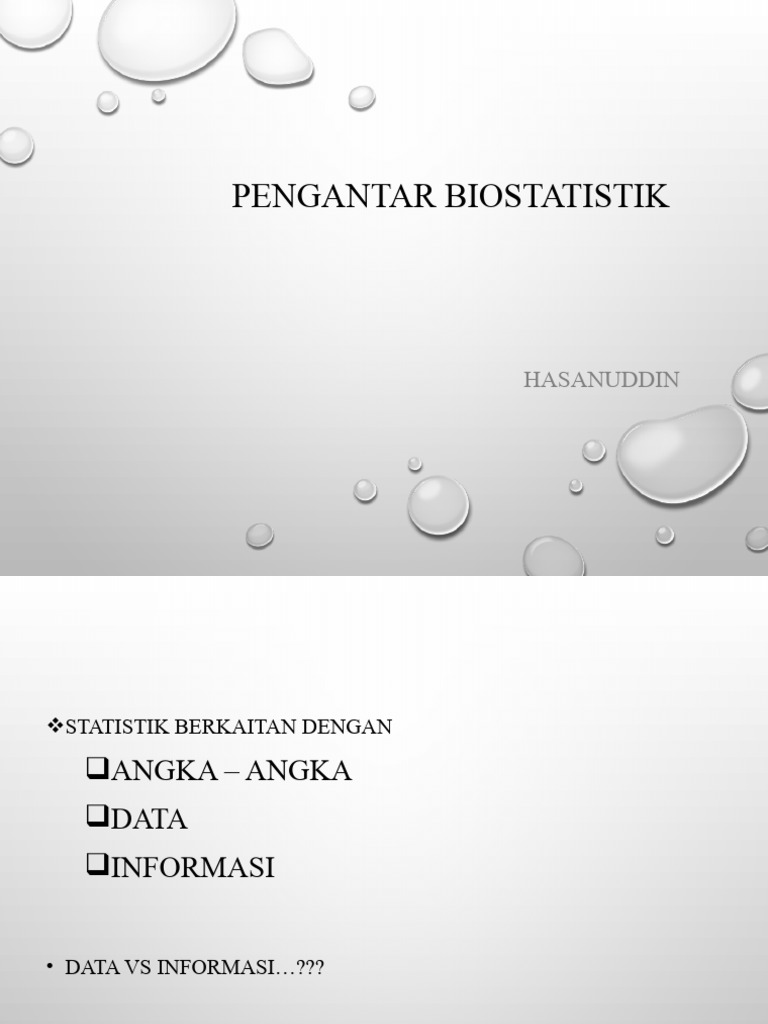 Pengantar Dasar Biostatistik Deskriptif | PDF