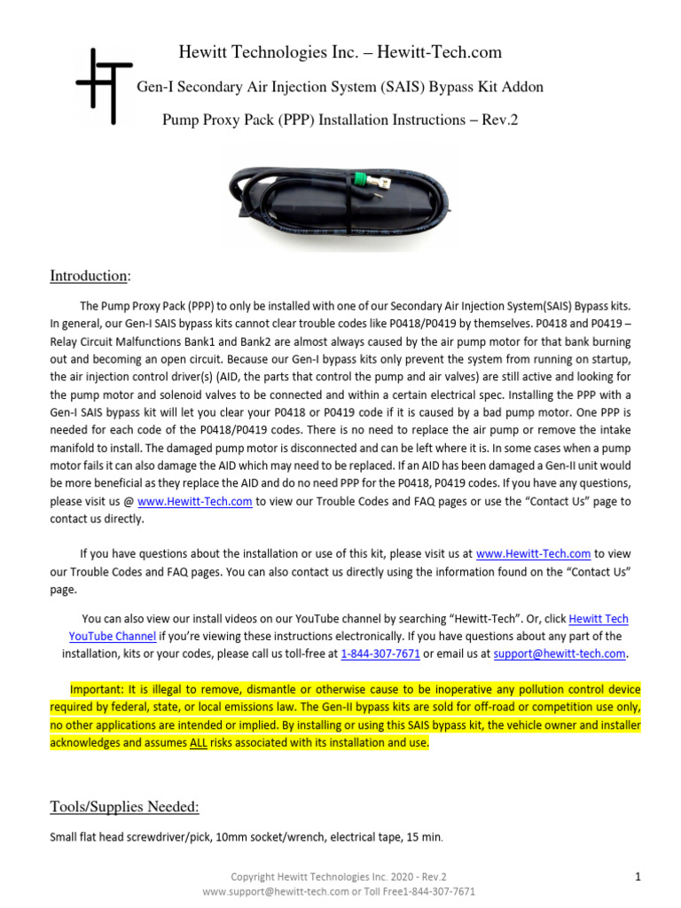 Pump Proxy Pack Installation Rev2 | Download Free PDF | Electrical ...