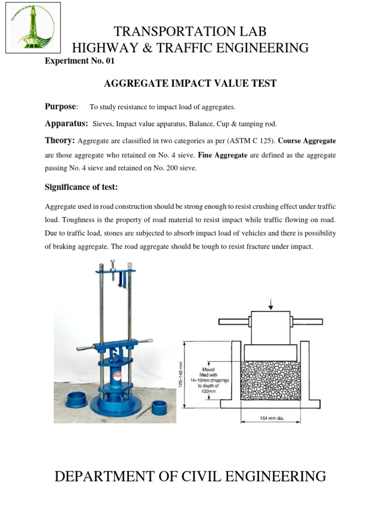 Aggregate Impact Value Test Procedure | PDF | Road | Construction Aggregate