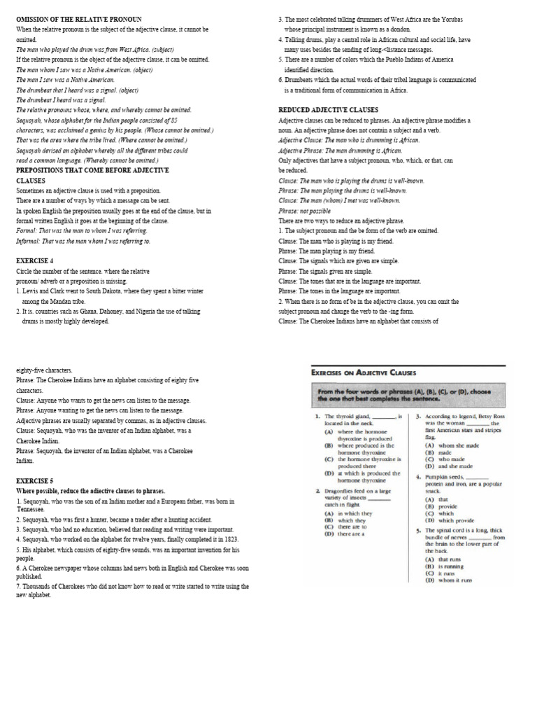 Omission of The Relative Pronoun | PDF | Linguistics | Language Mechanics