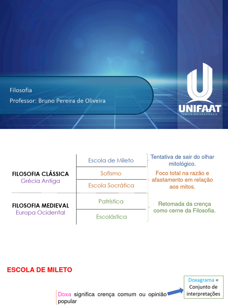 Aula 2 - Filosofia Grega Clássica | PDF | Educação em Artes Liberais