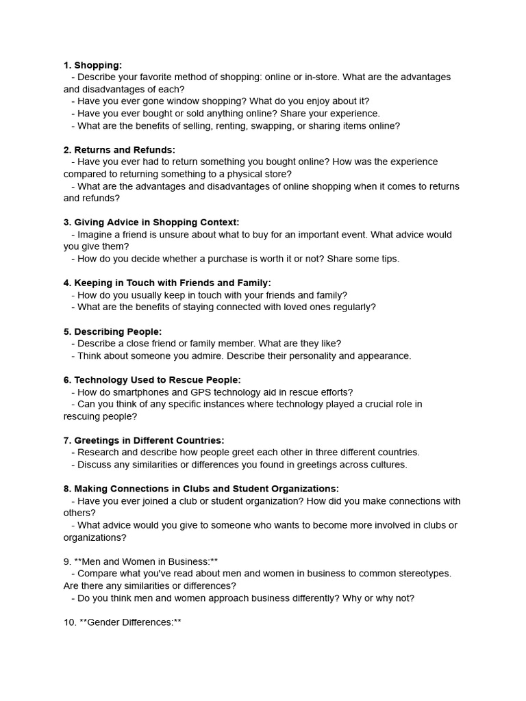 Oral Exam Practice | PDF