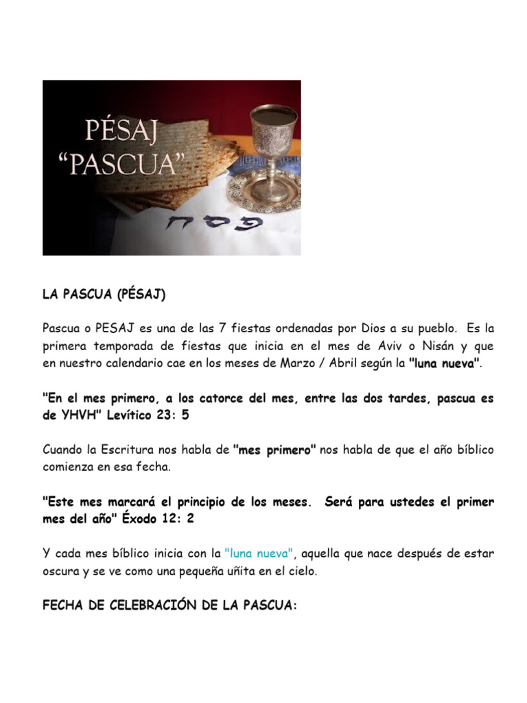 La Pascua | PDF | Panes | Pascua