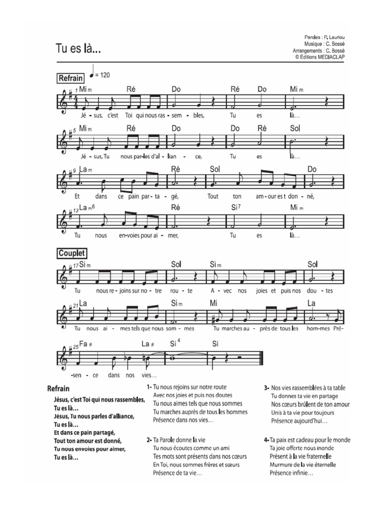 Tu Es Là... | PDF