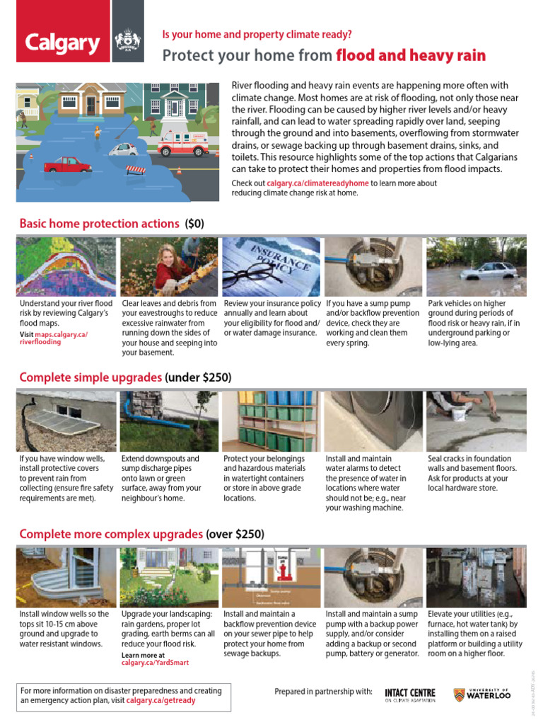 Climate Ready Home Handout Flood | PDF | Storm Drain | Flood