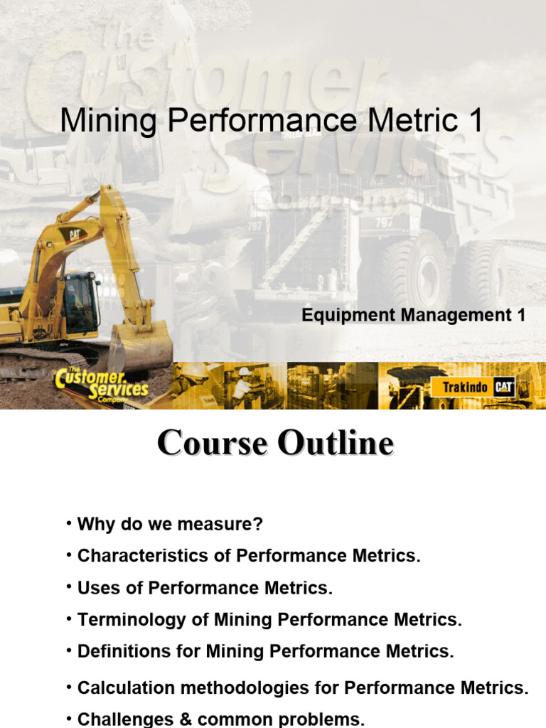 Mining Equipment Performance Metrics | PDF | Performance Indicator ...