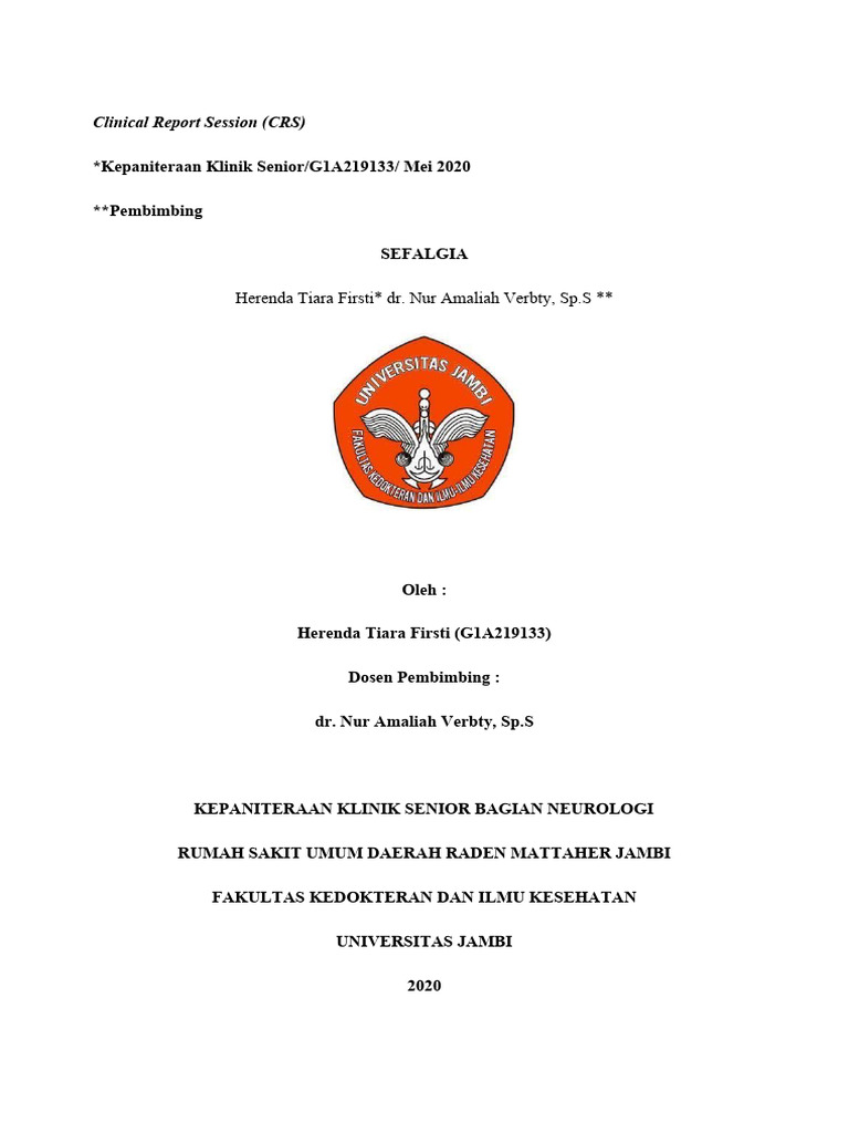 CRS Peti Sefalgia | PDF