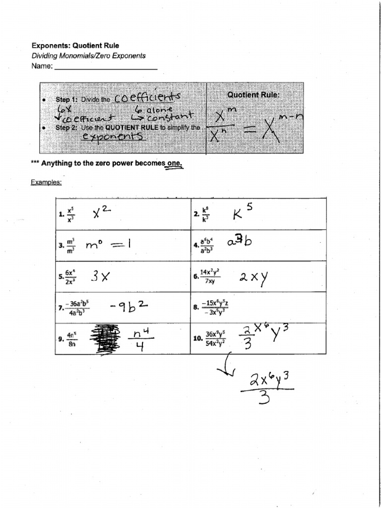 Quotient Rule Notes | PDF