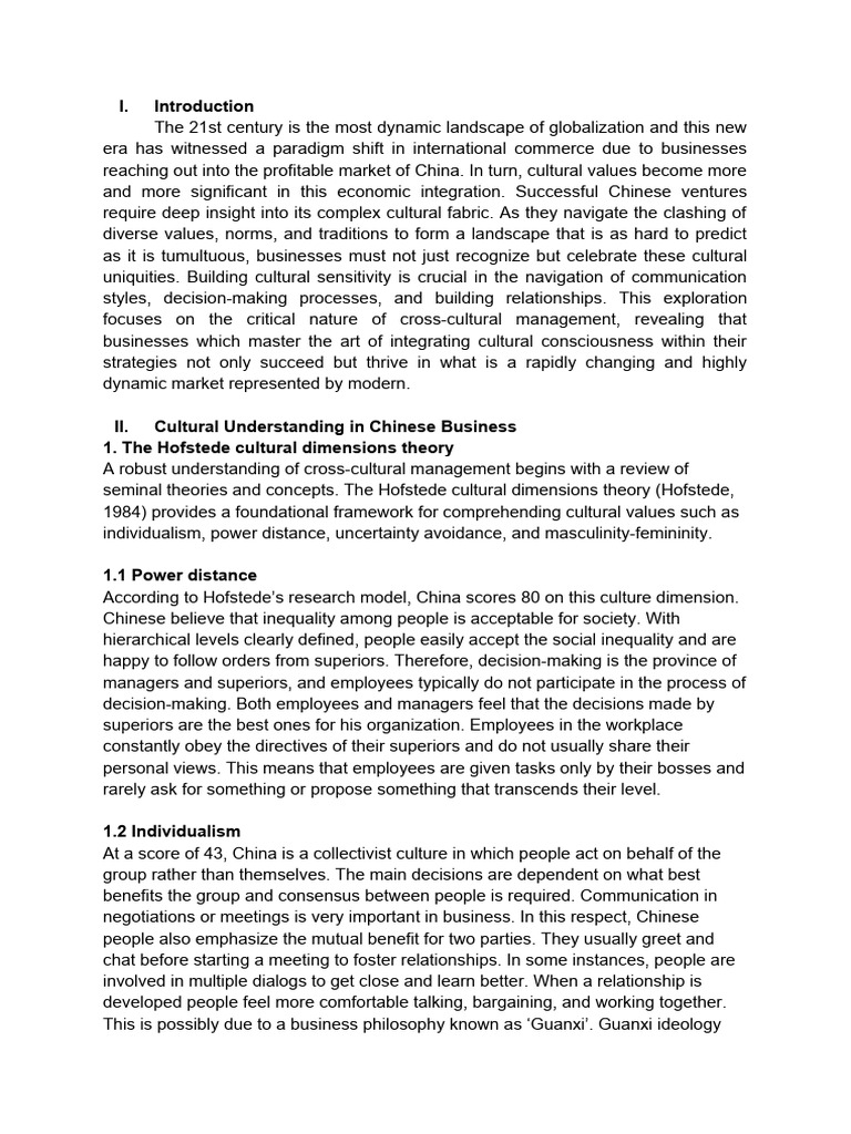 China | PDF | Cross Cultural Communication | Nonverbal Communication