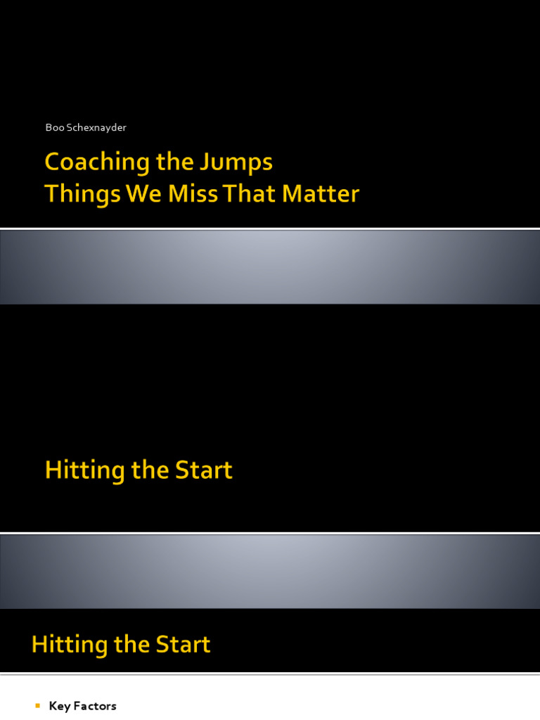 Boo Schexnayder Jumps | PDF