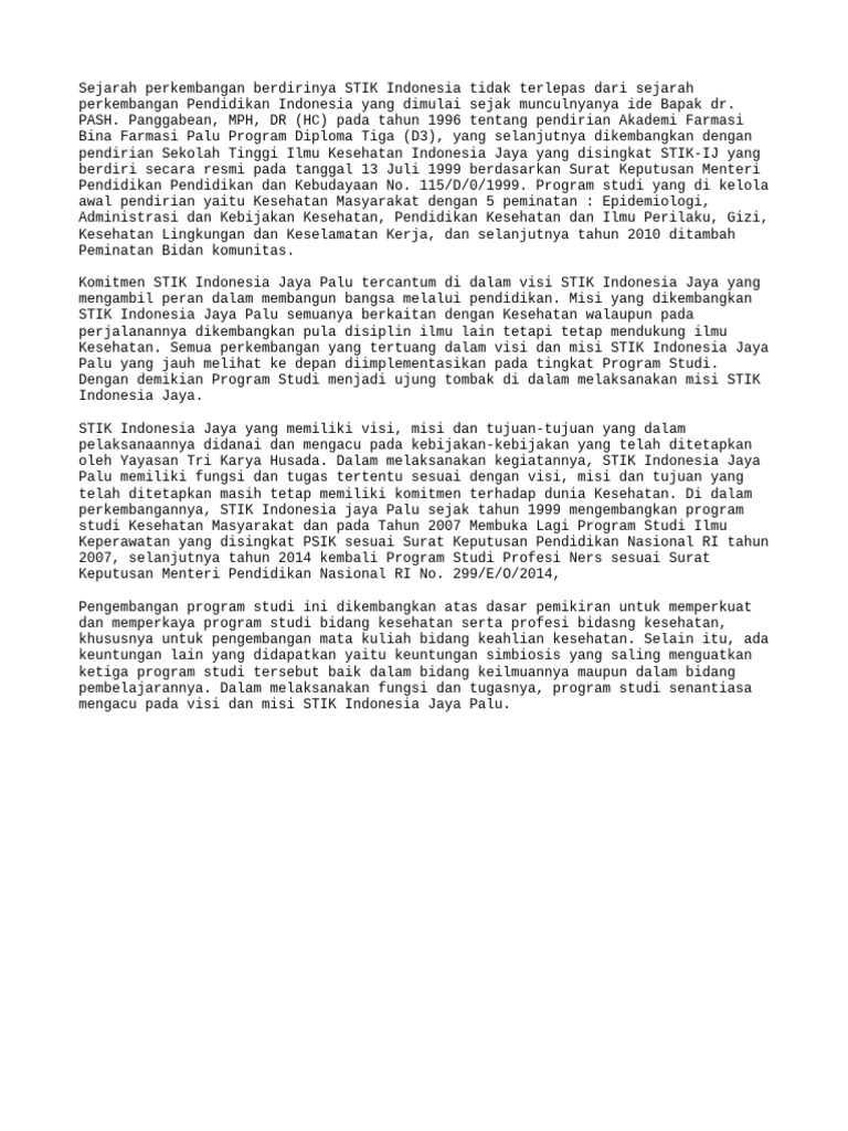 Sejarah STIk IJ Palu | PDF