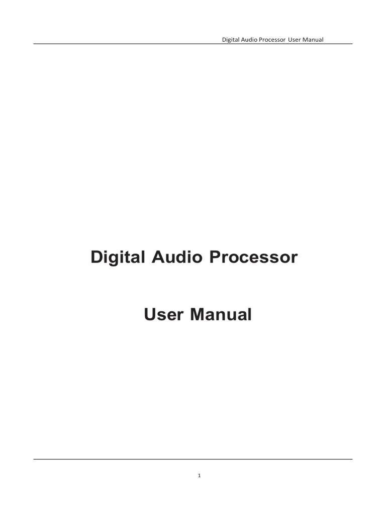 AD48 处理器 四进八出User Manual | PDF | Electrical Connector | Ac Power Plugs ...