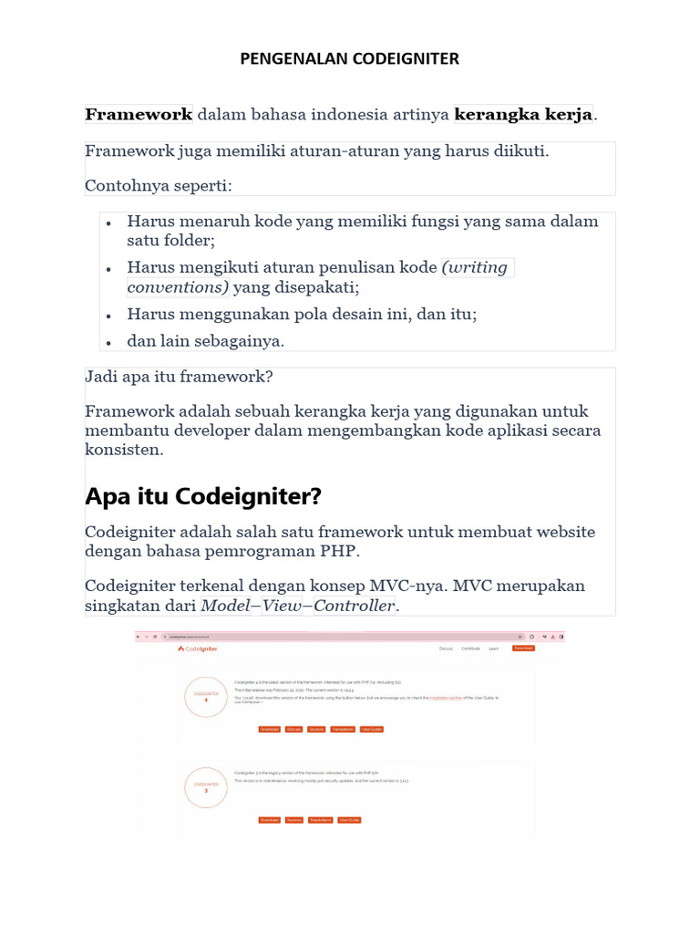 Pengenalan Codeigniter 2 | PDF