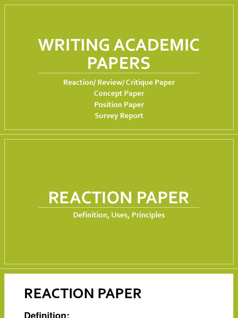 Academic Writing Reaction Review Critique Concept Position Survey | PDF ... Academic Writing Reaction Review Critique Concept Position Survey | PDF ...