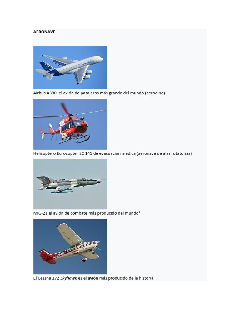 AERONAVE | PDF | Aeronave | Helicóptero