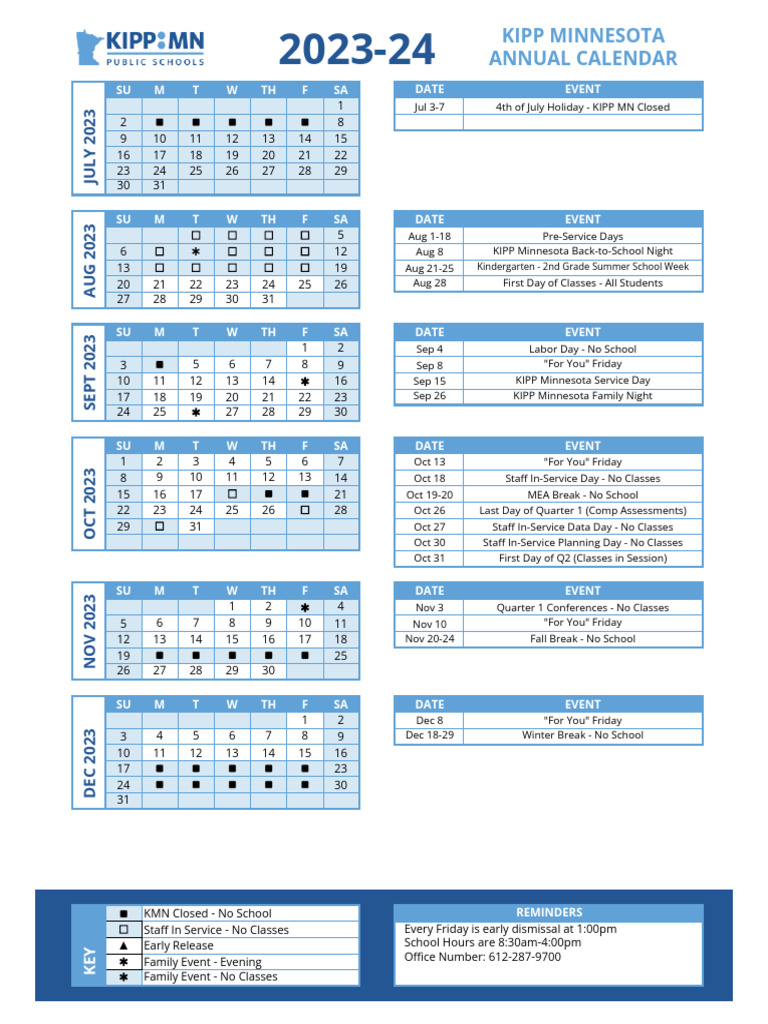 KIPP MINNESOTA | PDF | Entertainment Events | Public Holiday