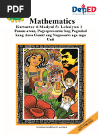 Math 3 Q4 W5 Pagsukat NG Area Gamit Ang Angkop Na Yunit | PDF
