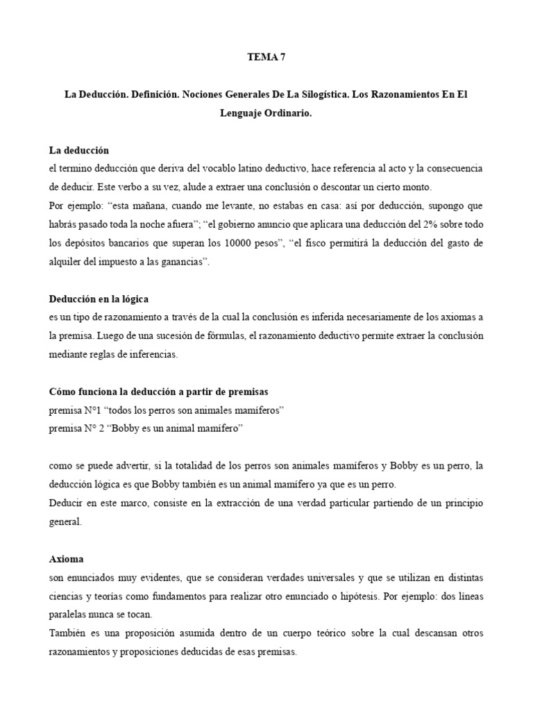 Introducción a la Deducción Lógica | PDF | Razonamiento deductivo | Axioma