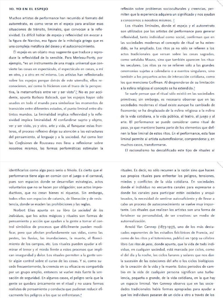 Performance. Un Arte Del Yo. Autobiografía, Cuerpo e Identidad ...