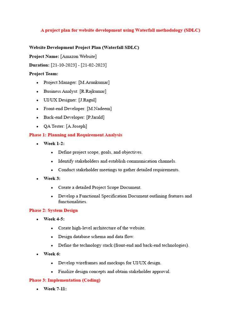 Waterfall SDLC | Download Free PDF | Web Development | Computing