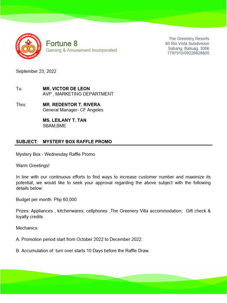 Mystery Box Raffle Promo | PDF