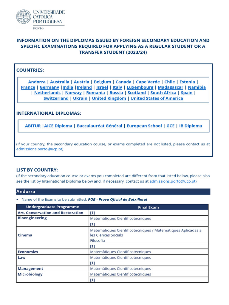 LISTA DE PAISES EstudanteInternacional RG MPIC | Download Free PDF | Advanced Placement ...