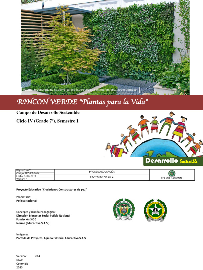 PROYECTO DESARROLLO SOSTENIBLE 7b | PDF | Desarrollo sostenible | Aprendizaje