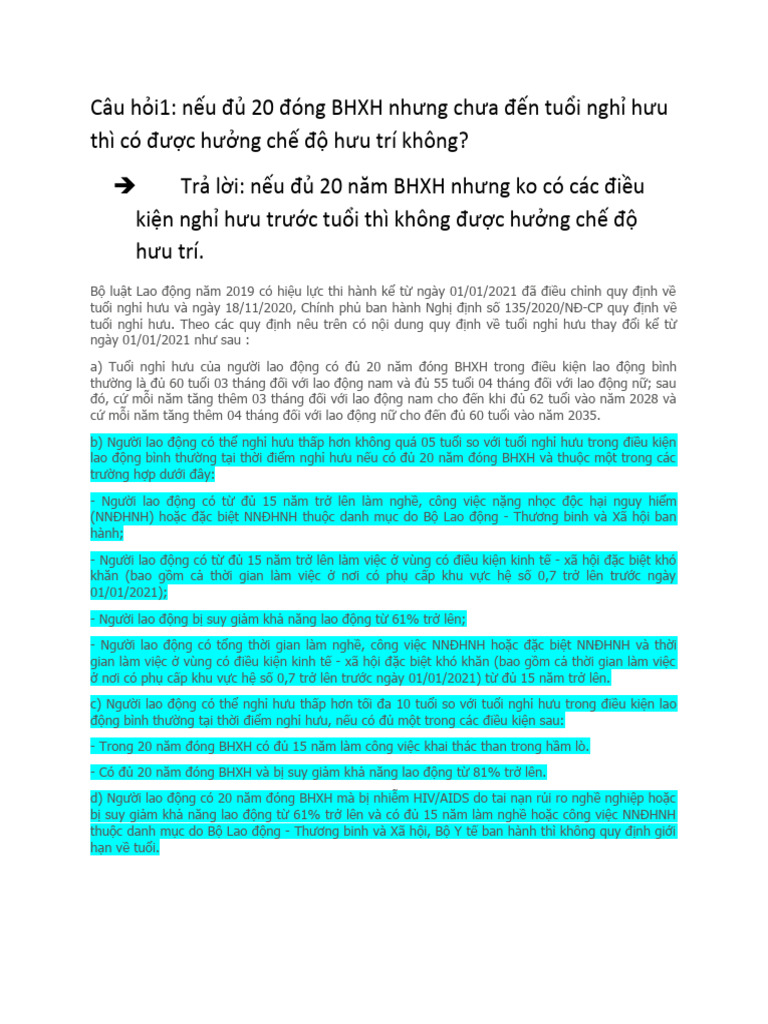 Câu hỏi mục 1+ TH1 | PDF