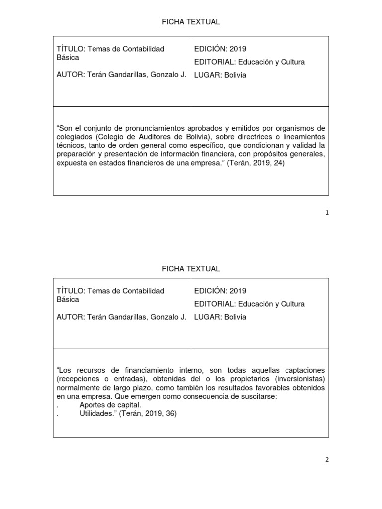 50 Fichas Textuales-Upea | PDF | Contabilidad | Bancos