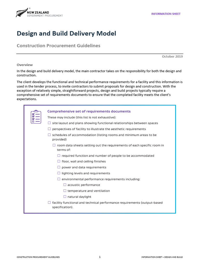 Design and Build Delivery Model Construction Procurement | PDF ...