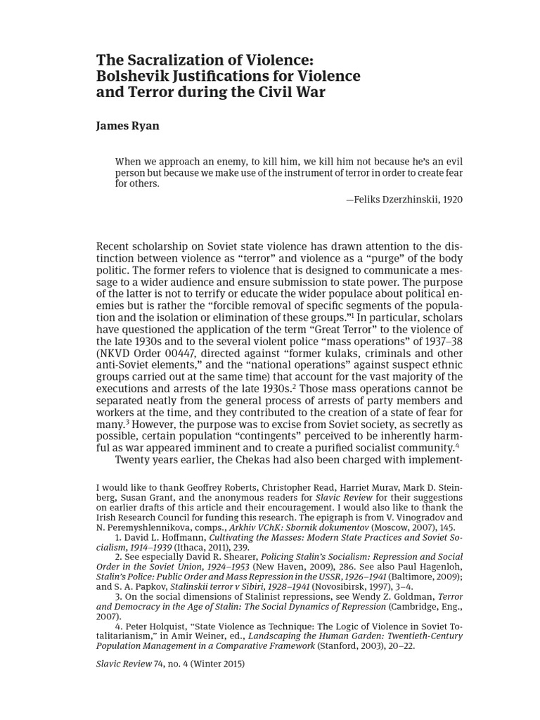 The Sacralization of Violence Bolshevik | PDF | Vladimir Lenin