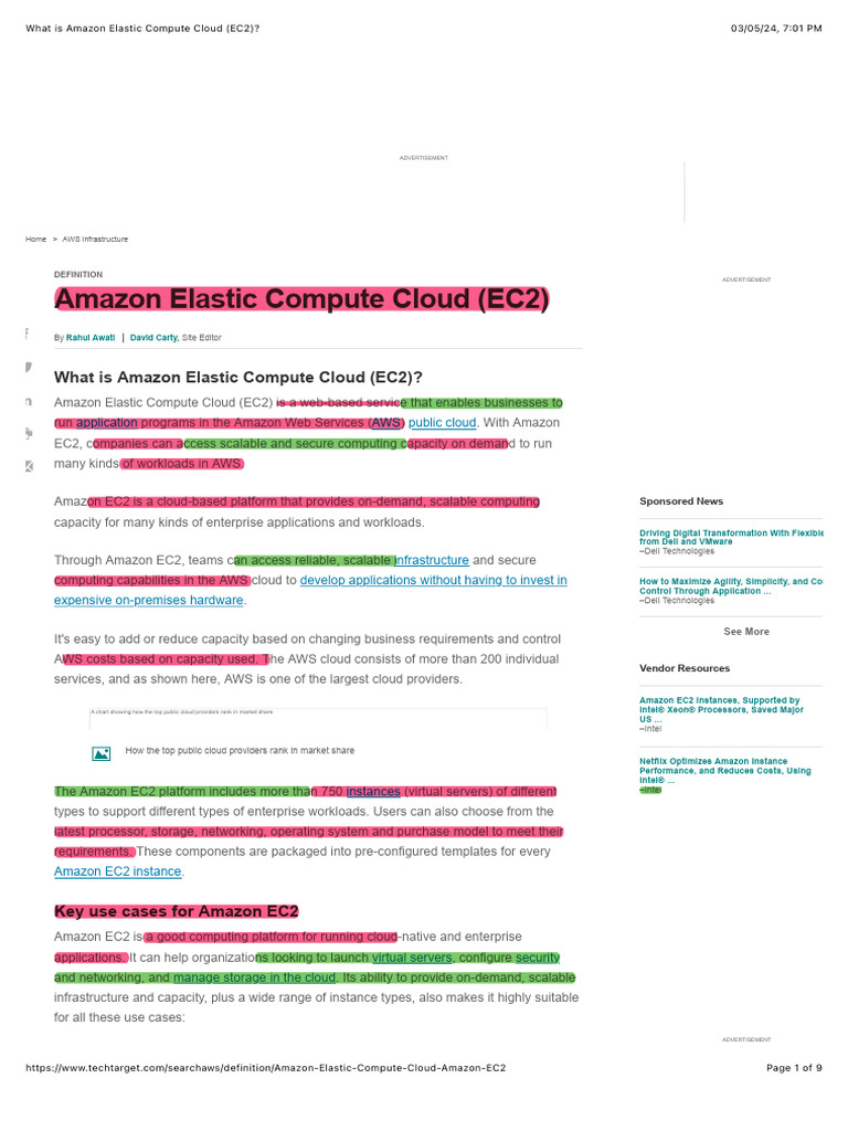 What Is Amazon Elastic Compute Cloud (EC2) ? | Download Free PDF | Cloud Computing | Amazon Web ...