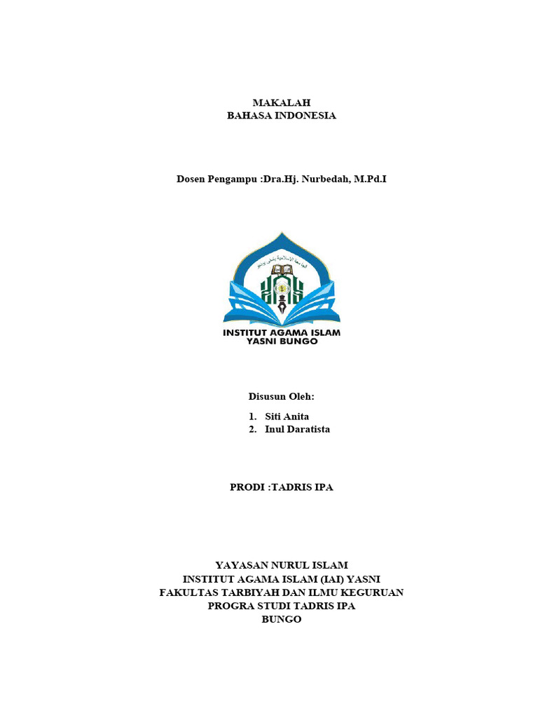 Makalah Ejaan Bahasa Indonesia | PDF Makalah Ejaan Bahasa Indonesia | PDF