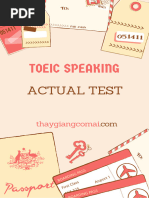 TOEIC Speaking Test Sample Questions | PDF