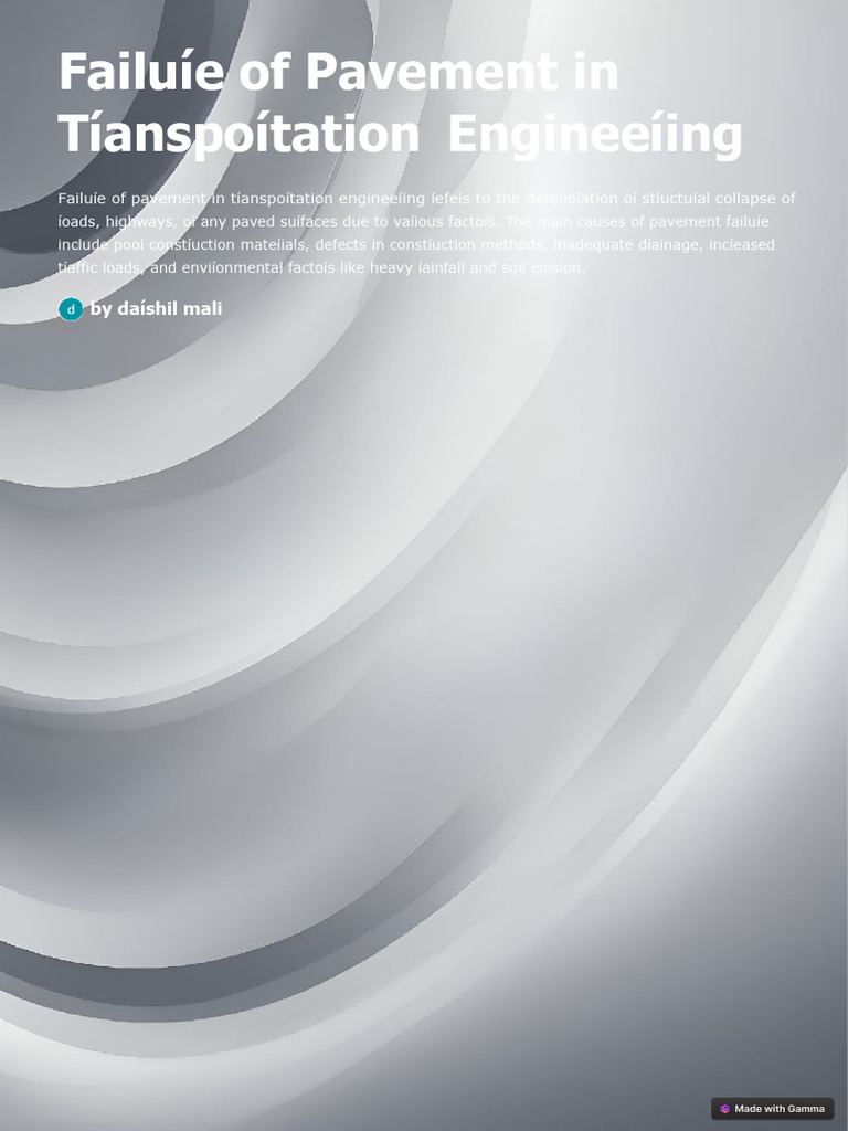 Failure of Pavement in Transportation Engineering | Download Free PDF | Road Surface | Materials