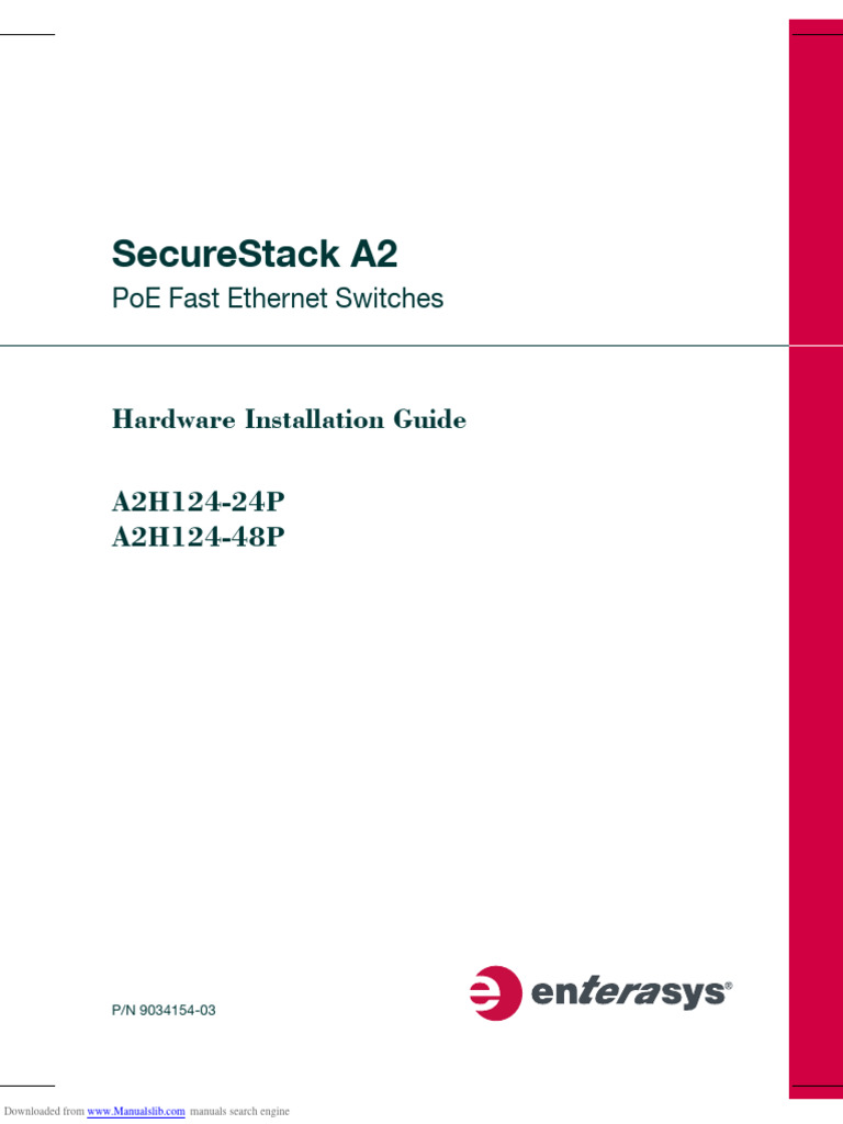 Enterasys Securestack A2 A2h12424p | PDF | Network Switch | Damages