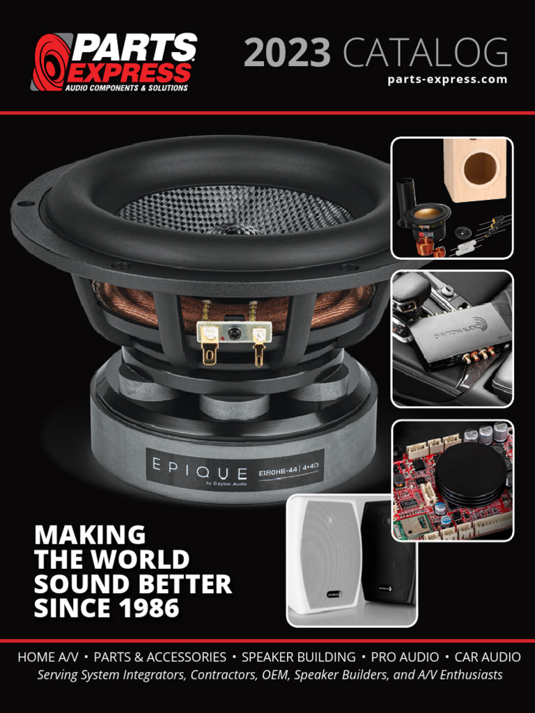 PartsExpress 2023catalog | PDF | Loudspeaker | Electronics