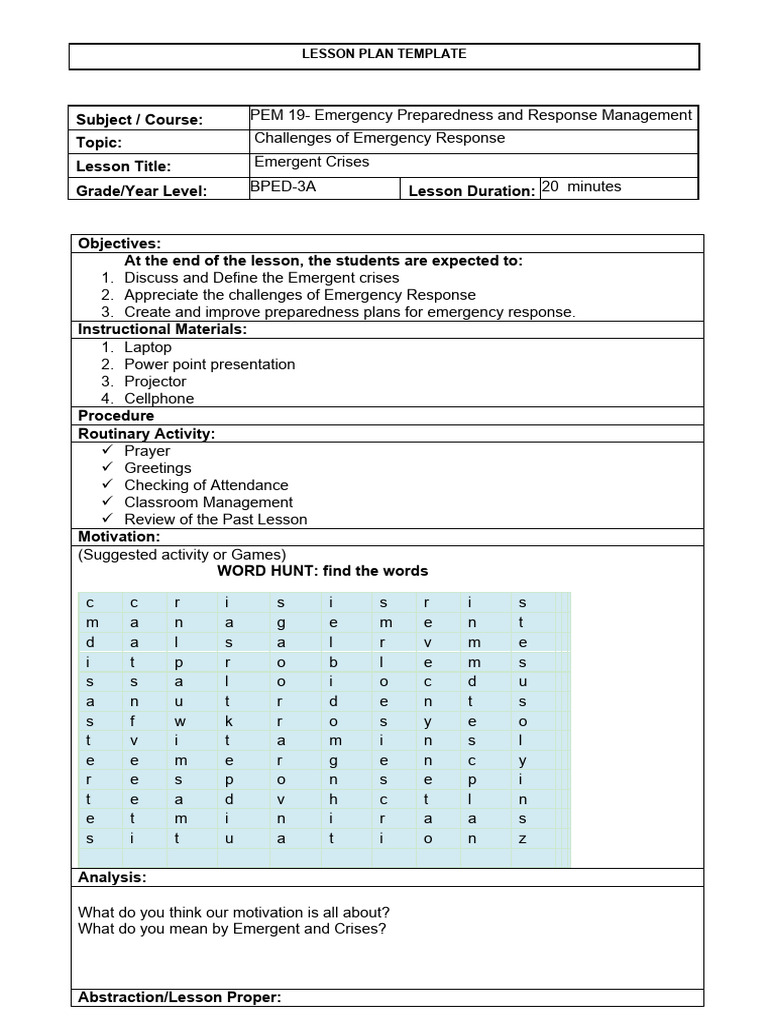 Pem 19 - Lesson Plan - Revellame | PDF | Behavioural Sciences | Psychology