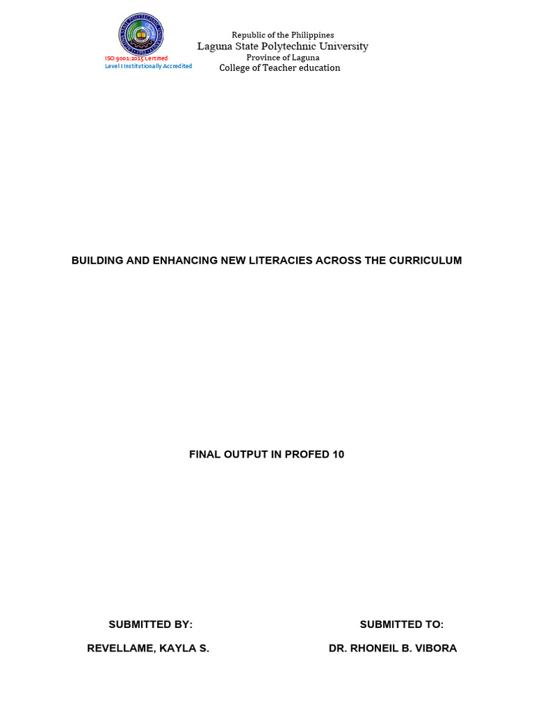 CHAPTER 1-8 Profed 10-Kayla | PDF | Literacy | Financial Literacy