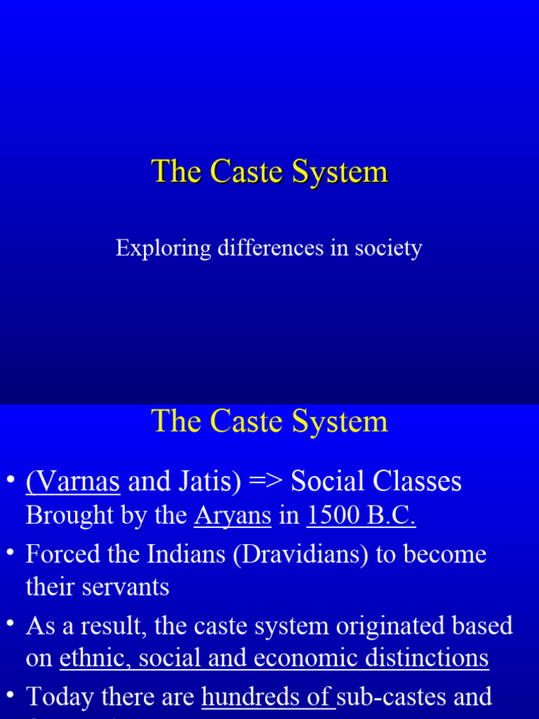 Caste System | PDF | Caste | Social Divisions