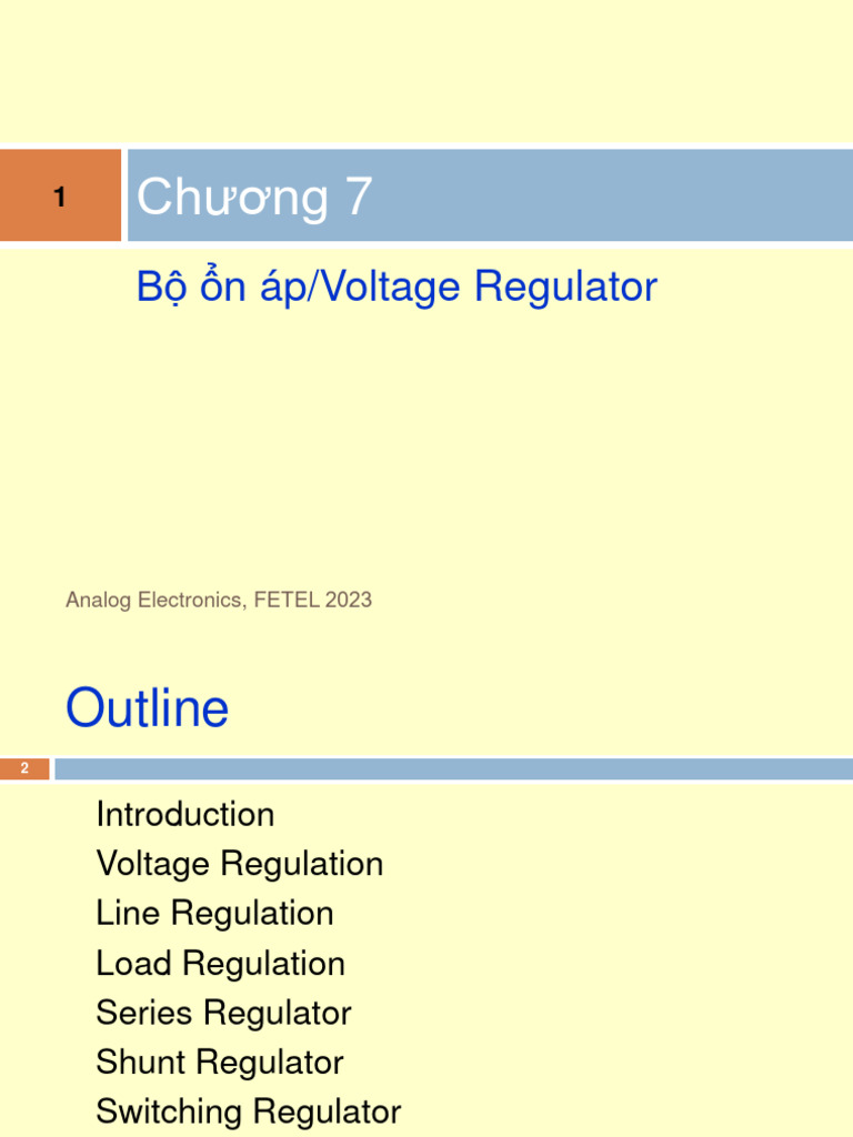 Chuong 7 Regulator | PDF
