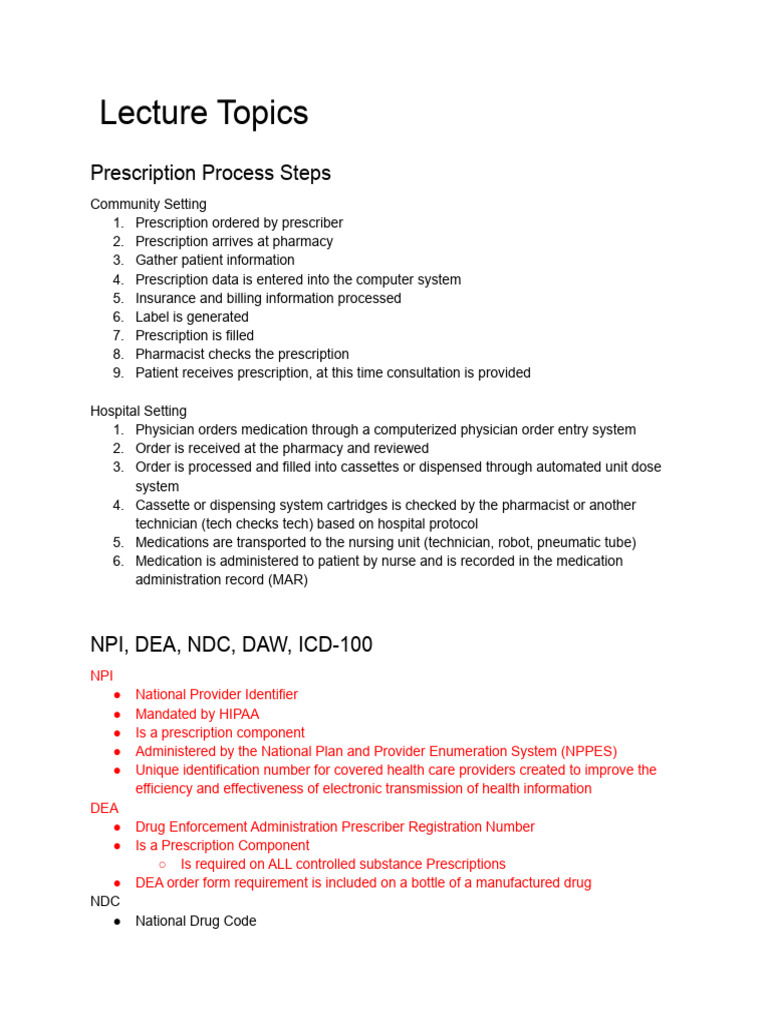 PHAR 115 Exam 1 Study Guide | PDF | Medical Prescription | Food And Drug Administration