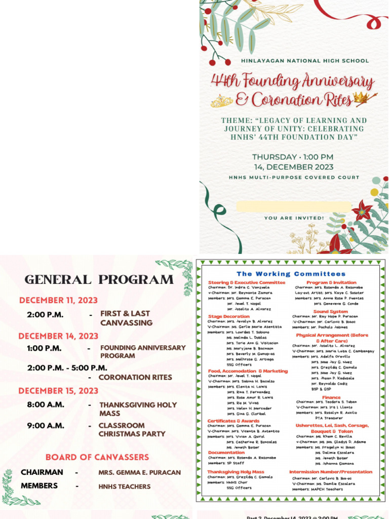 44th Foundation Day Program | PDF