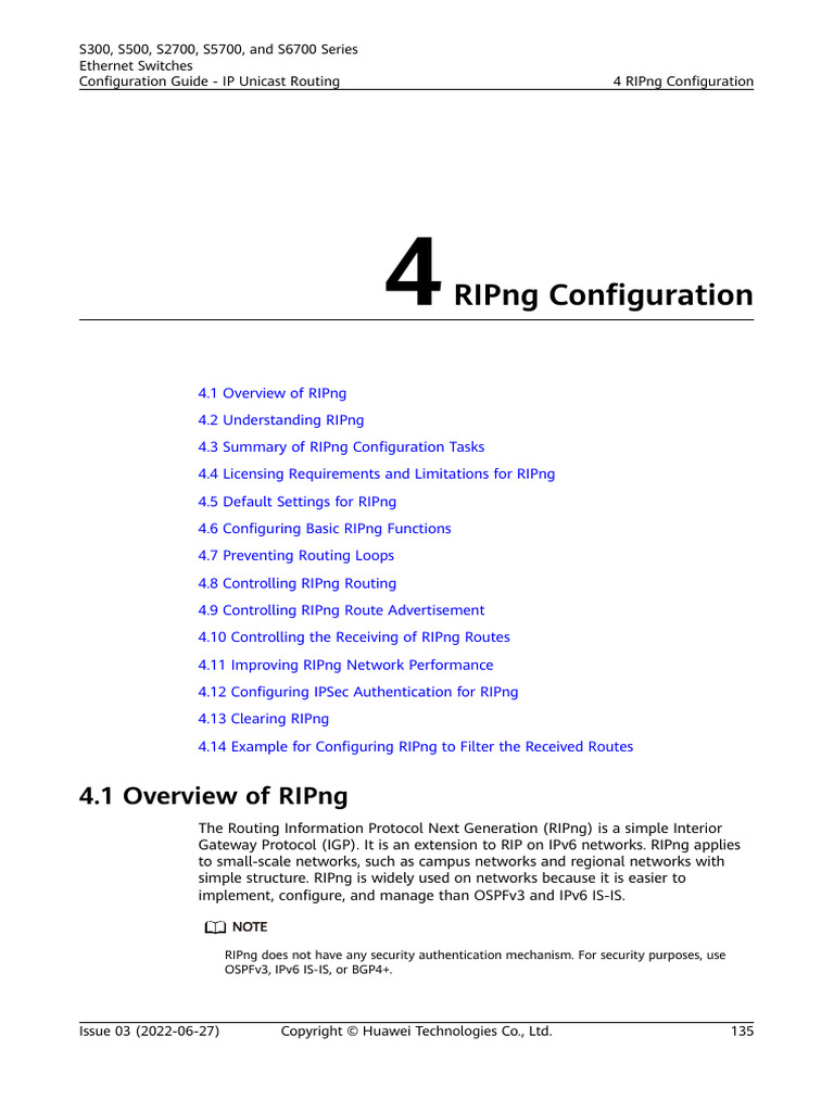 RIPng Configuration | PDF | I Pv6 | Routing