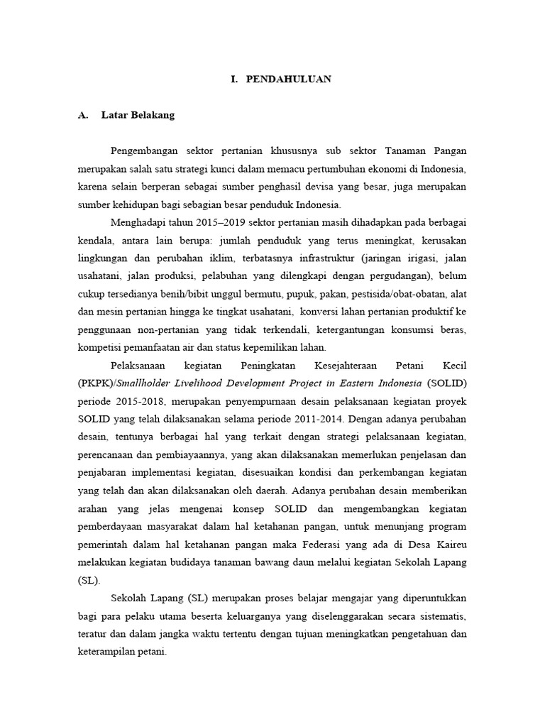 Sekolah Lapang (SL) | PDF