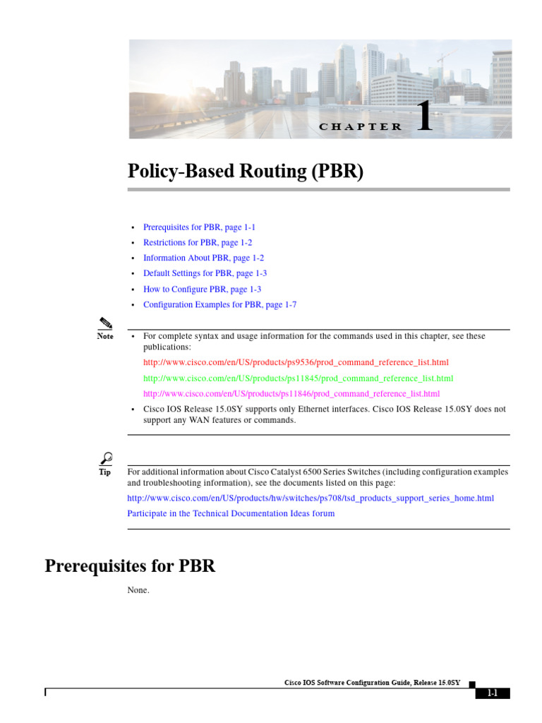 Policy Based Routing PBR | Download Free PDF | Router (Computing) | Routing